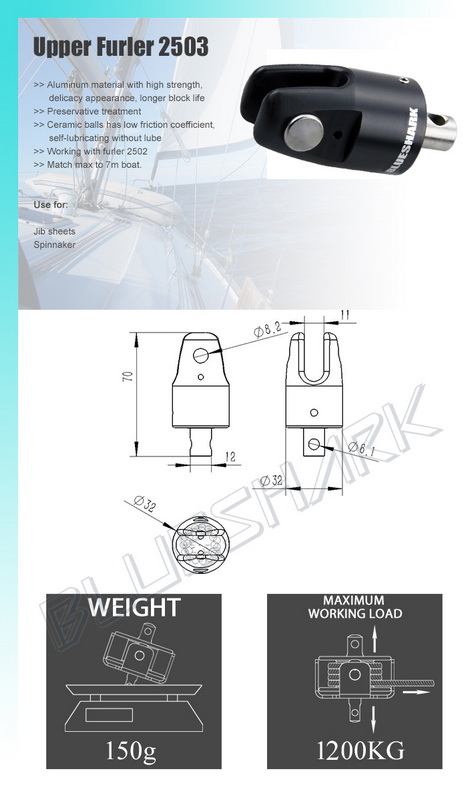 Deel.ru — BLUESHARK 2502+2503 Закрутка Code Zero с вертлюгом 1.2 Furler Drum & Furler Upper Boat ...